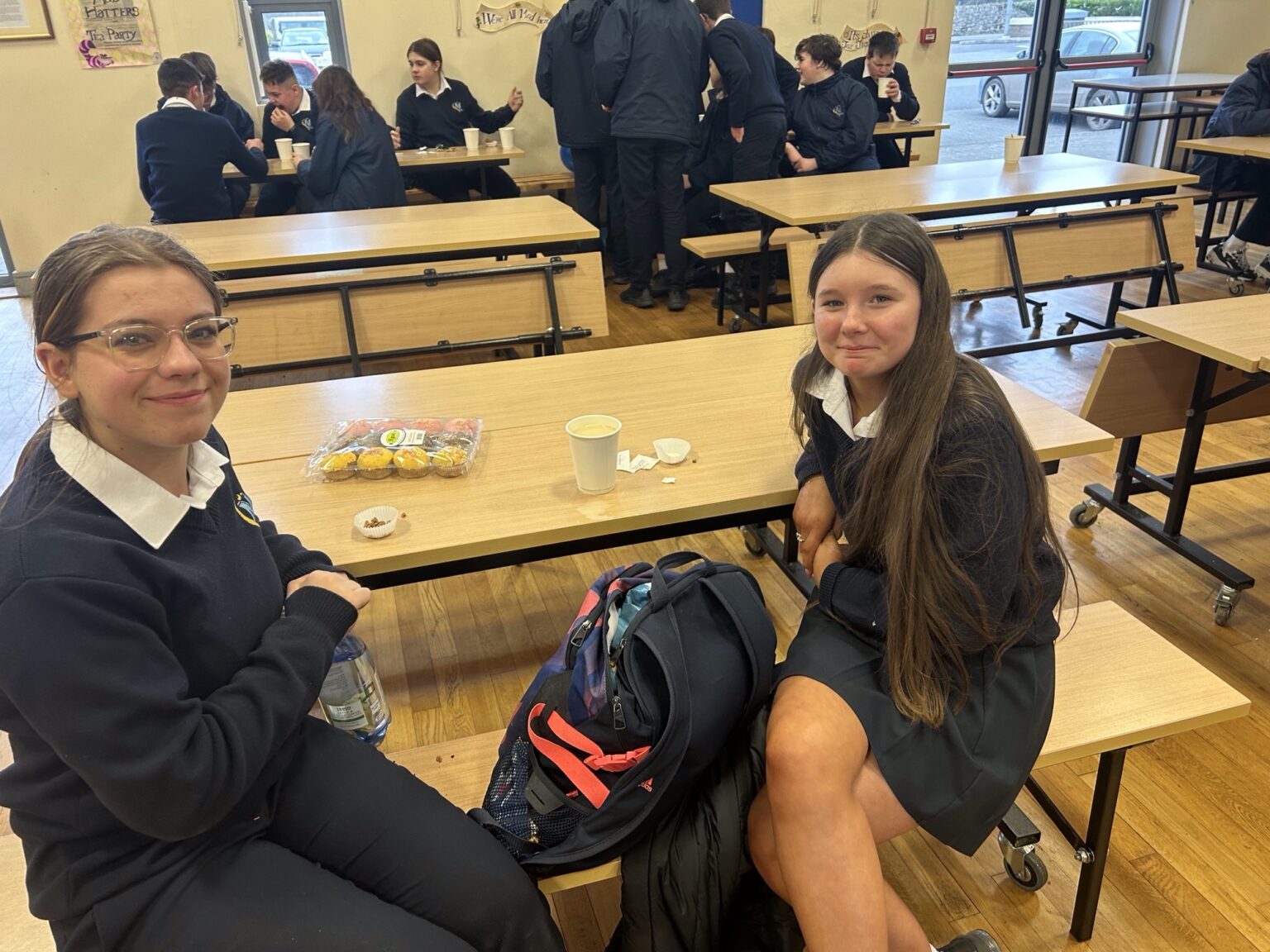 Second year students enjoying Ethos Week tea party – Nenagh College