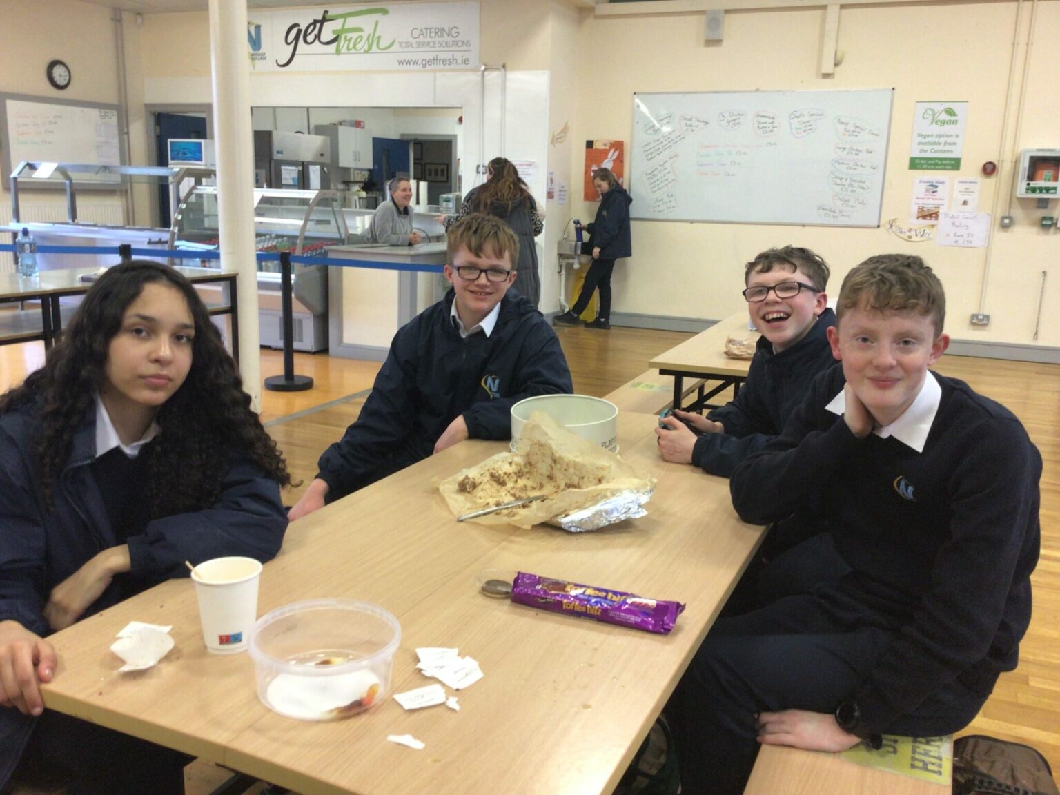 Second year students enjoying Ethos Week tea party – Nenagh College
