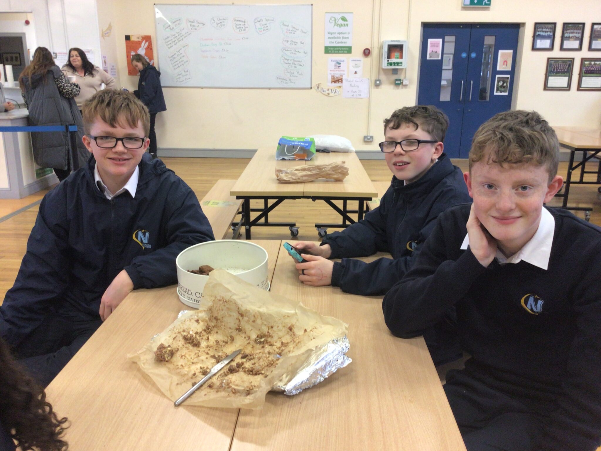 Second year students enjoying Ethos Week tea party – Nenagh College