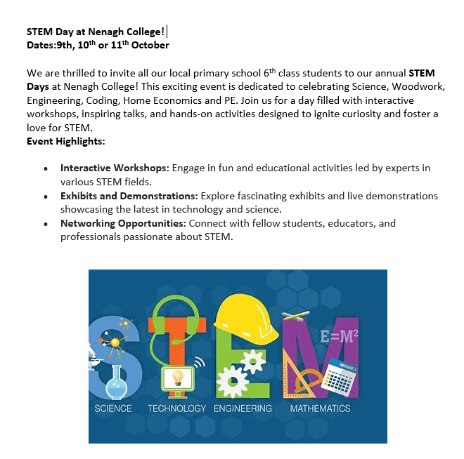 STEM Days – Nenagh College