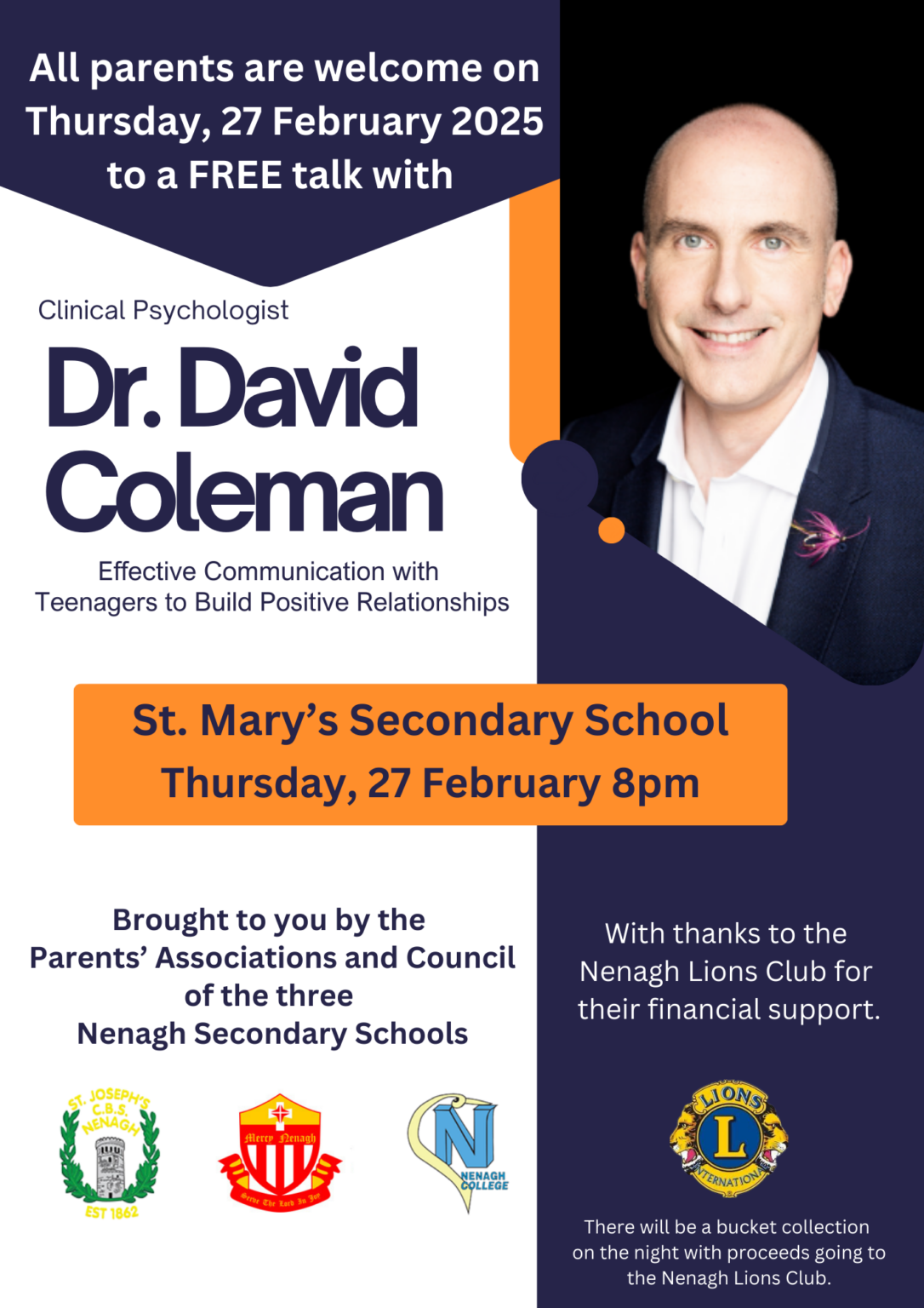 David Coleman Talk – Nenagh College